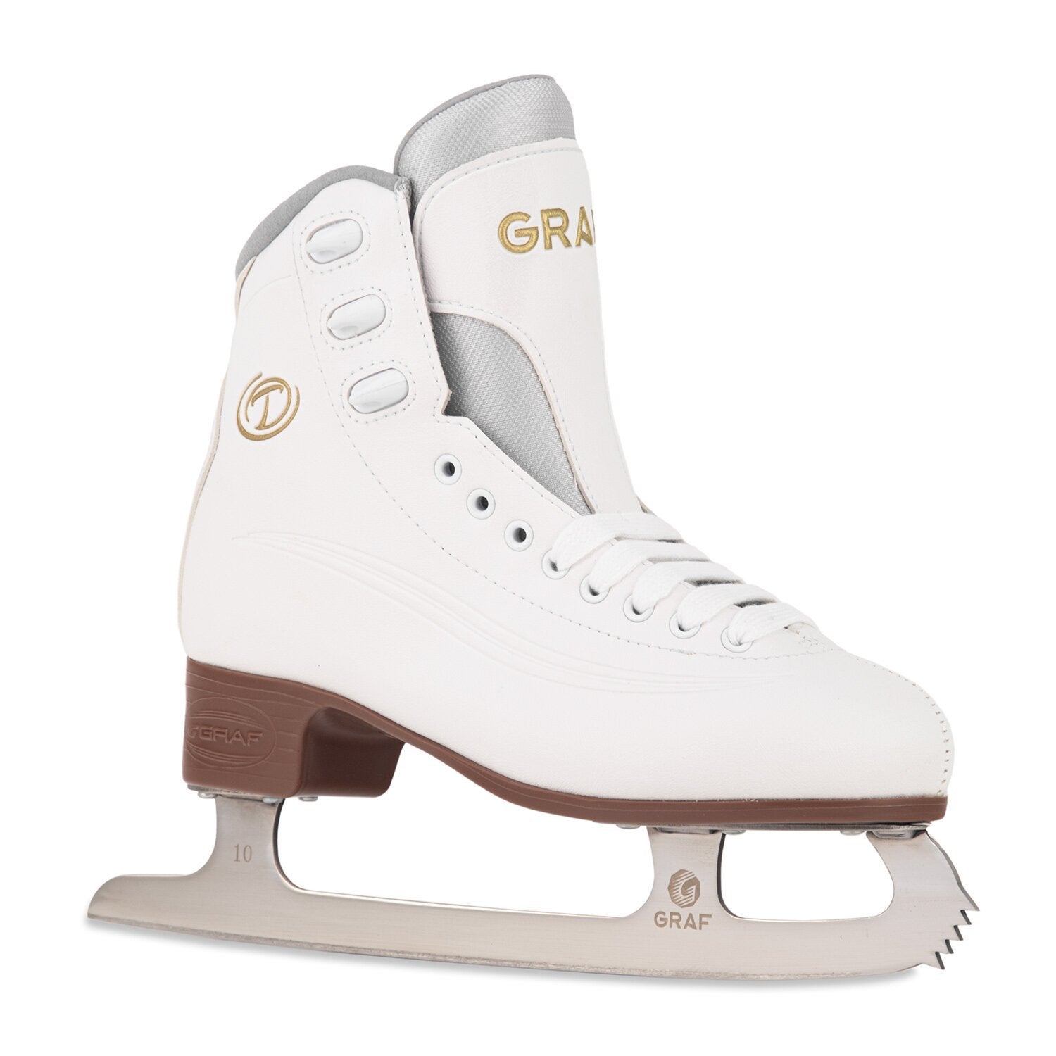 Graf Tango White Figure skating with Shiny Stainless blades | Edges And ...